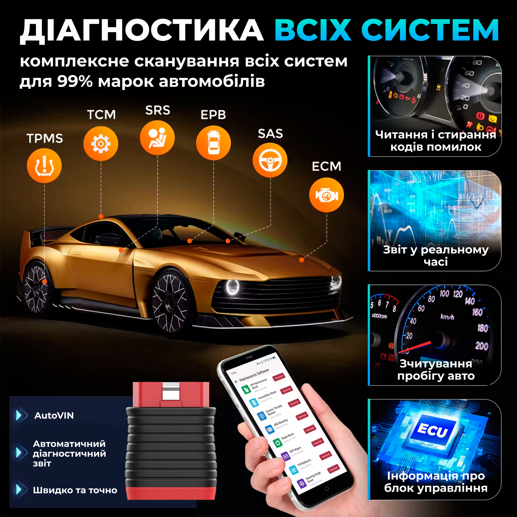Купити Автосканер Thinkcar ScanMate для Android, IOS 11395 в інтернет ...